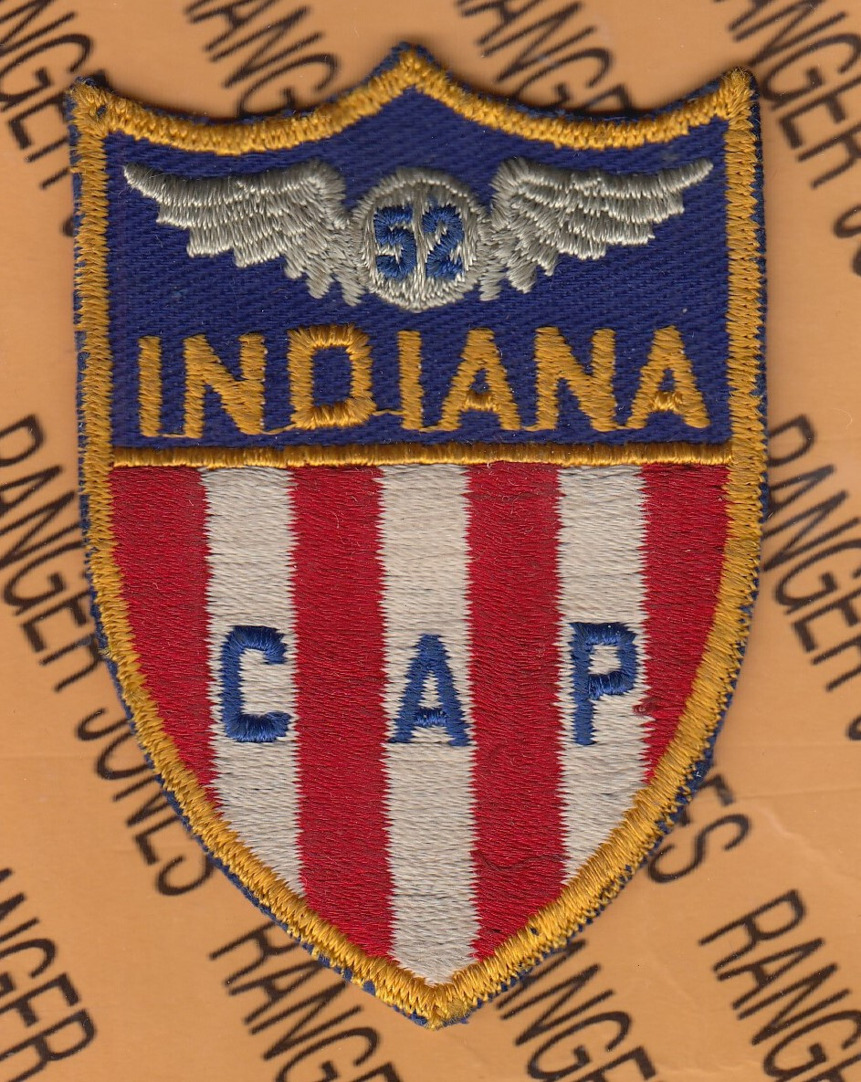 USAF Air Force Auxillary Civil Air Patrol CAP Indiana ~3.75" patch c/e ...