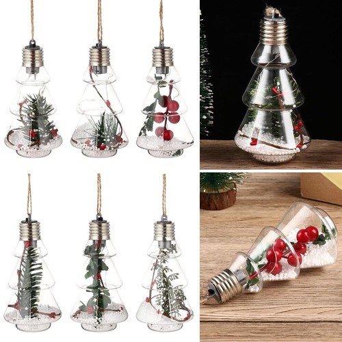 Transparent Xmas Tree Ornament Plastic Light String Bottle Hanging ...