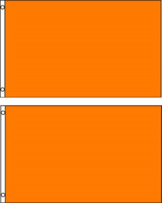 Lot 2 2x3 Solid Plain Orange Printed Nylon Flag 2'x3' Advertising ...