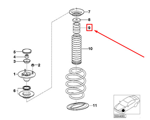 NEW BMW X5 E53 FRONT ADDITIONAL SHOCK ABSORBER 1096298 31331096298 ...