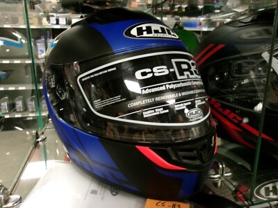 NEW HJC CS-R3 BLACK/BLUE MC2SF ADULT FULL FACE HELMET DOT RATED SIZE MD ...