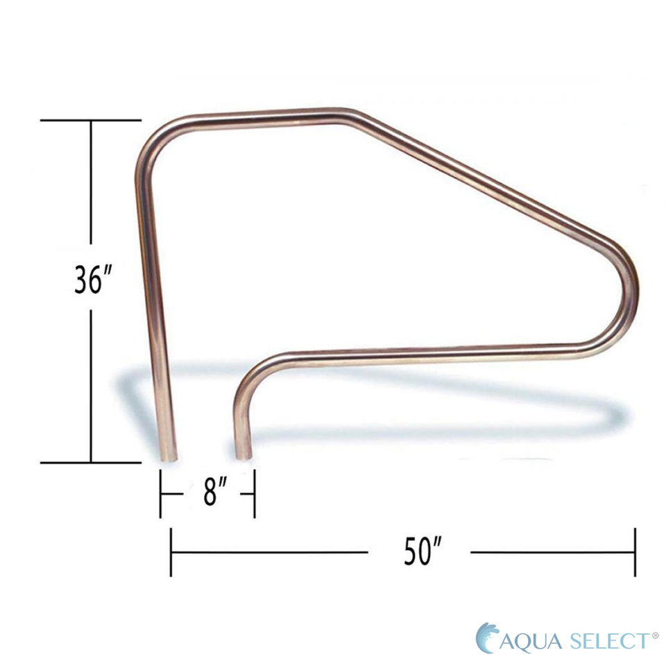 Aqua Select In-Ground Swimming Pool Stainless Steel Ladder Step ...