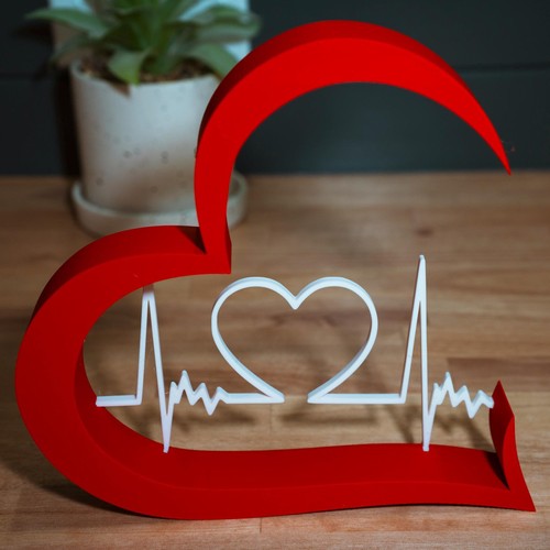 Heartbeat Love Sign – 3D Printed Romantic Home Decor | eBay