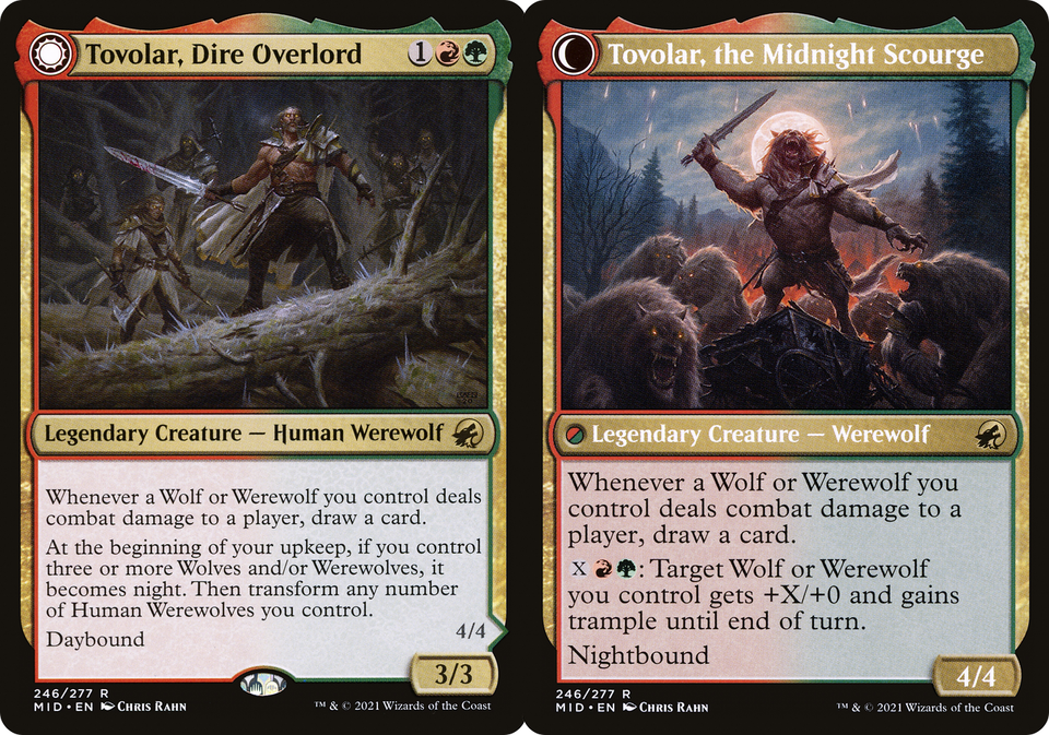 Tovolar, Dire Overlord Werewolf MTG EDH Commander Deck Werewolf Tribal ...