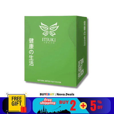 1 X Itsuki Kenko Natural Detox Foot Patch 50 Sachets Herbal Cleansing ...