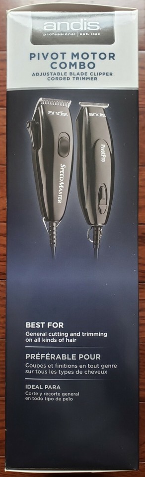 Andis Pivot Motor Clipper & Trimmer Combo and Guides w/Blade Brush | eBay