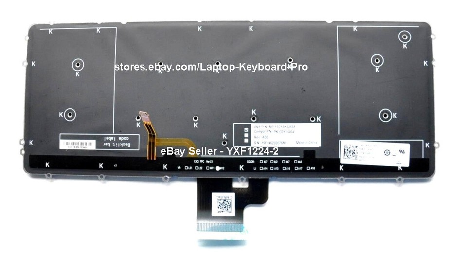Keyboard for Dell XPS 15 9530 15-9530 Precision M3800 P31F P31F001 - US ...