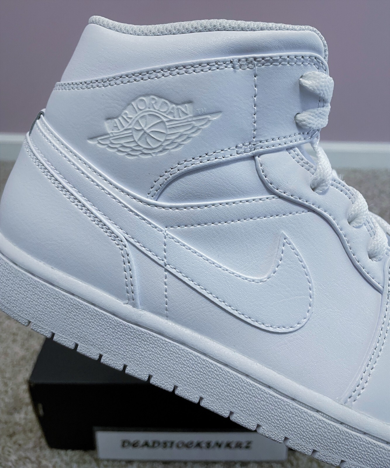 Nike Air Jordan 1 Mid Triple White (2022) 554724 136 Men's Sizes | eBay