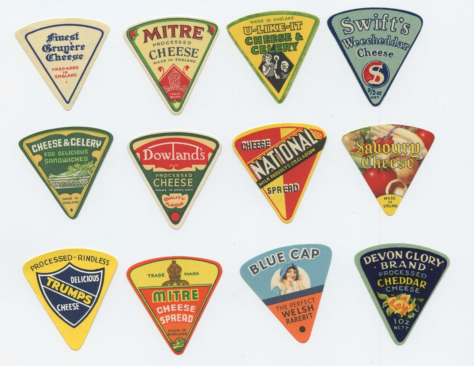 Vtg Cheese Wheel/Box Labels Various Cheeses and Brands Lot of 12 E | eBay