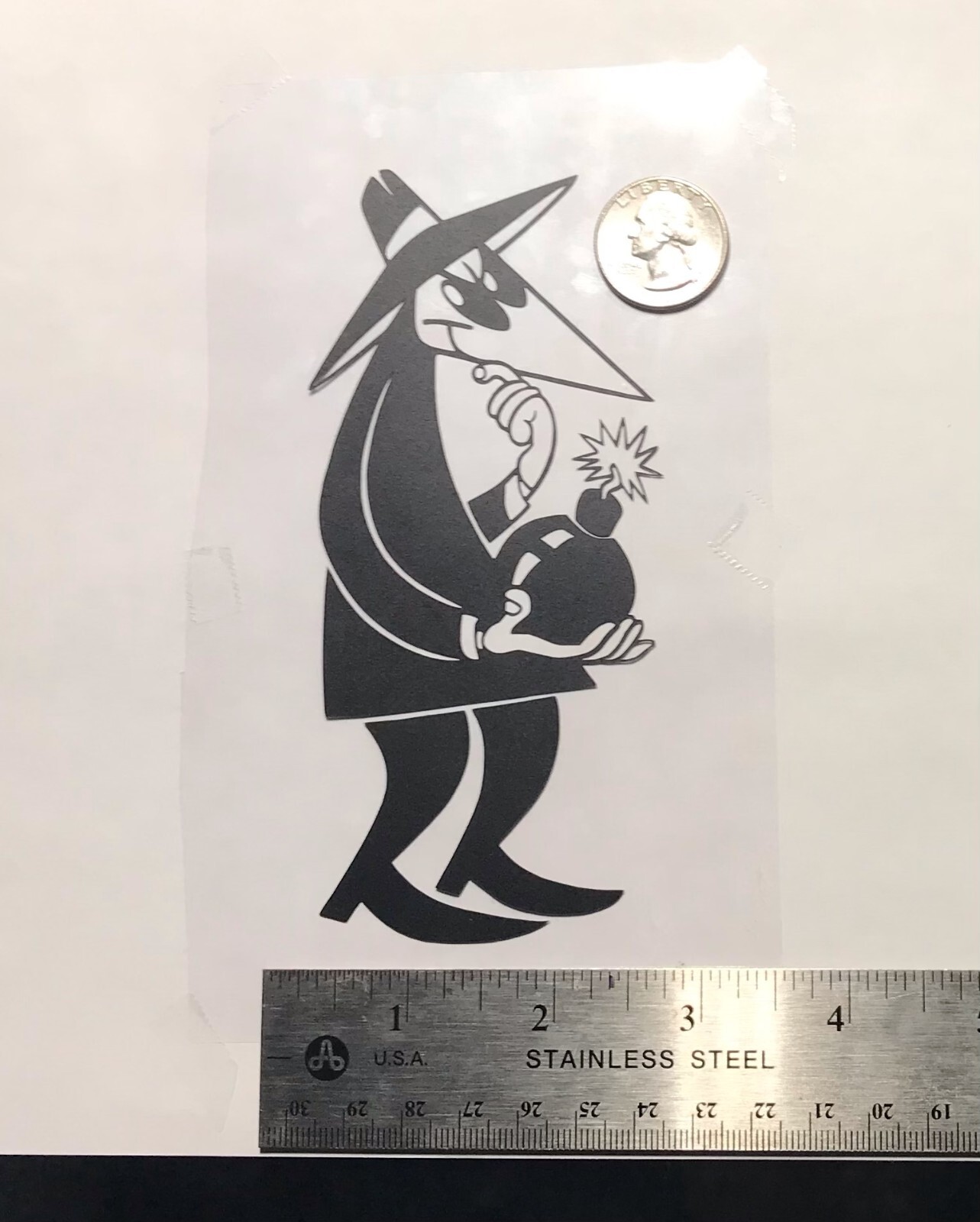 Spy vs Spy Black Spy Bomb BLACK vinyl decal weatherproof 5.4 x 2.5 ...