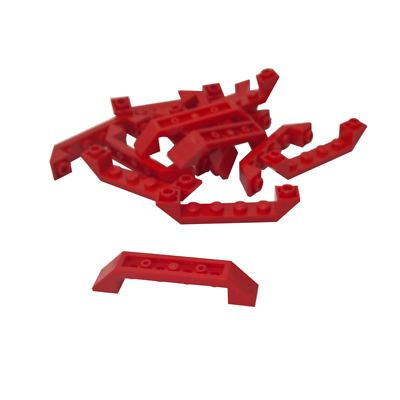10 NEW LEGO Slope, Inverted 45 6 x 1 Double with 1 x 4 Cutout Red | eBay