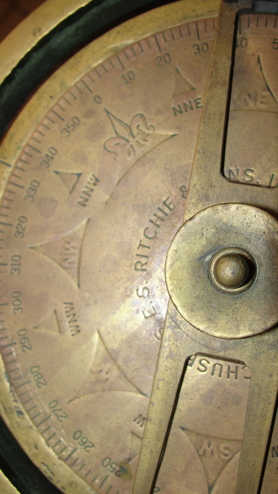 Antique E.S. Ritchie & Sons Maritime Nautical Ships Brass Pelorus ...