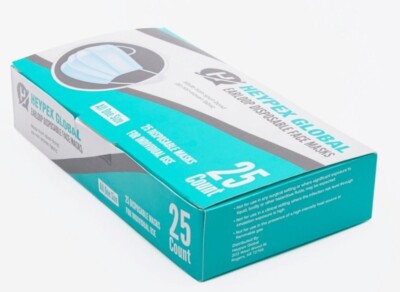 Heypex Global Earloop Disposable Face Masks, 25ct. | eBay