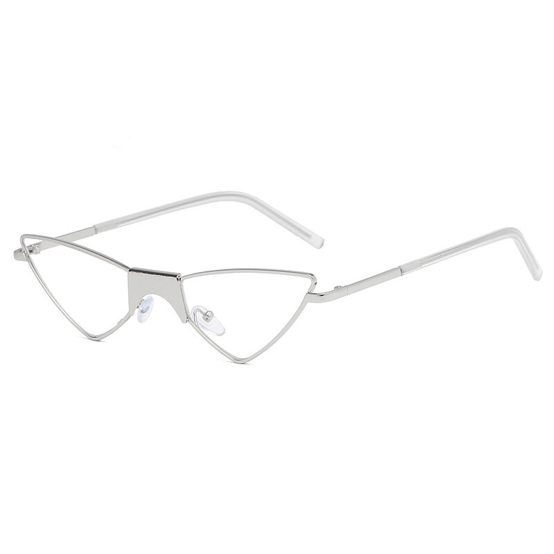Cat Eye Triangle Sunglasses Men Women Trendy Vintage Style Glasses ...