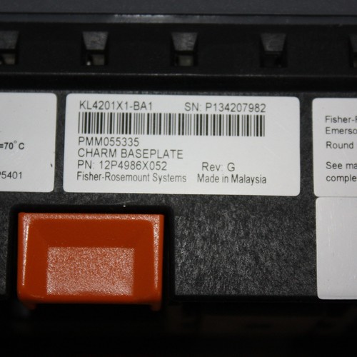 Emerson DELTAV DCS KL4201X1-BA1 CHARM BASEPLATE TERMINALS ADDRESS ...