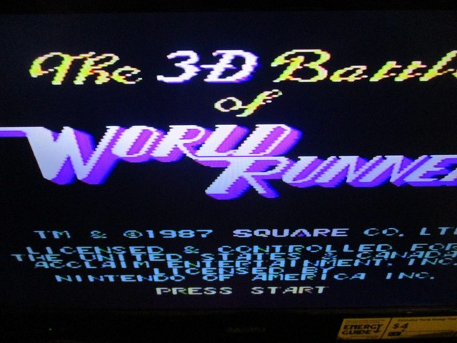 3-D WorldRunner (Nintendo Entertainment System, 1987) for sale online ...