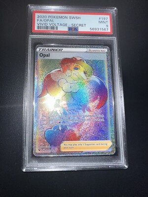 2020 Pokemon SWSH Opal Trainer Full Art Vivid Voltage Secret #197 PSA 9 ...