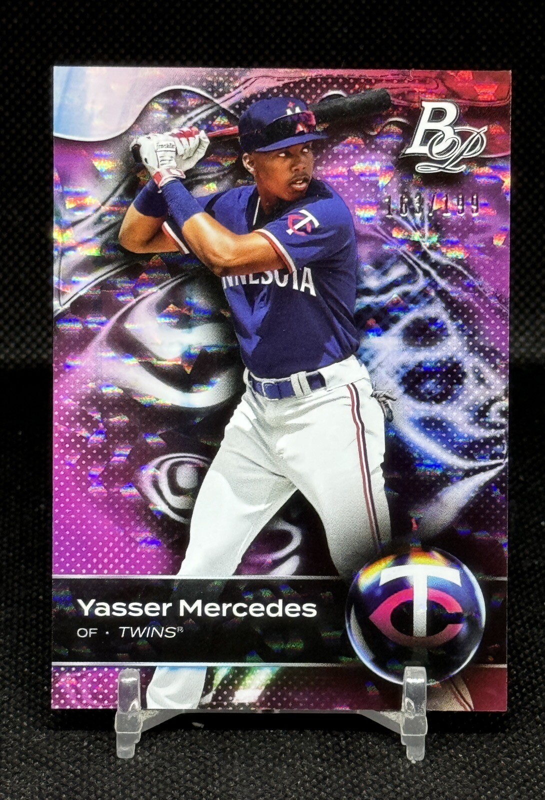 Yasser Mercedes 2023 Bowman Platinum Pink Ice Foil #/199 #TOP95 Twins ...