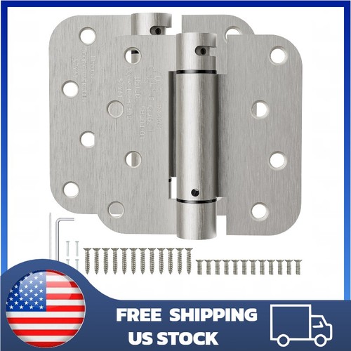 Self Closing Door Hinges, Spring Loaded Hinges 4 Inch, Brushed Nickel ...