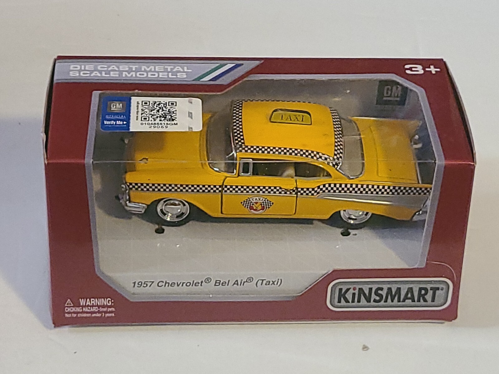 Kinsmart 1957 Chevrolet Bel Air New York City Taxi Replica 1:40 Die ...