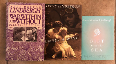 Lot of 3 Lindbergh HC Books - 1 SIGNED! Reeve Lindbergh +2 Anne Morrow ...