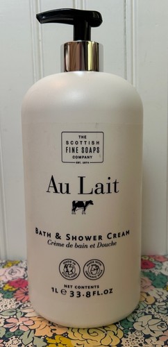 JUMBO SCOTTISH FINE SOAPS AU LAIT BATH & SHOWER CREAM 33.8 OZ BODY WASH ...