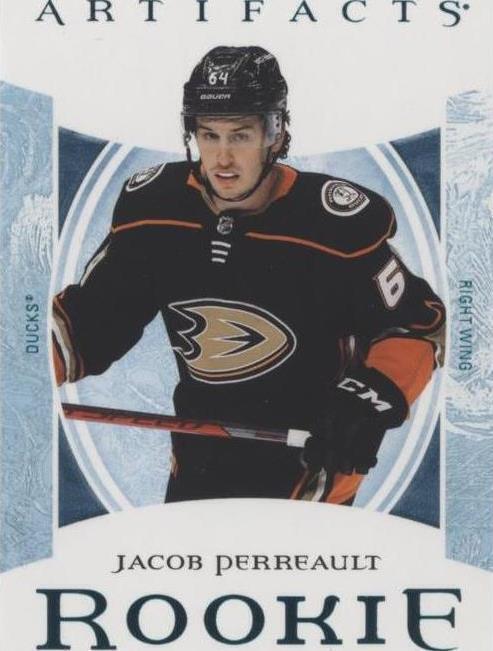 2022-23 Upper Deck Artifacts - Rookies Jacob Perreault #194 Turquoise ...
