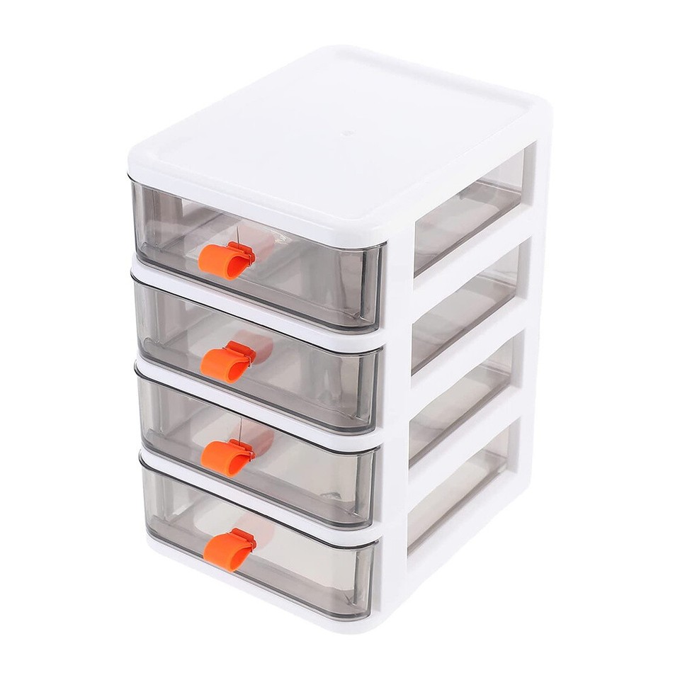 2-3-4 Drawer Mini Desk Storage Box Home Office Tidy Stationary Craft ...