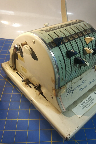 Vintage Paymaster 8000 Ribbon Writer Check Maker Stamp Embosser with ...