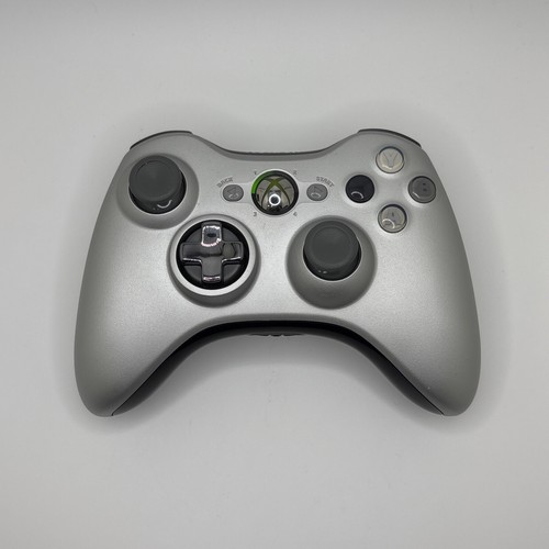 Xbox 360 Silver Gray Wireless Controller with Cover - Tested - Great ...