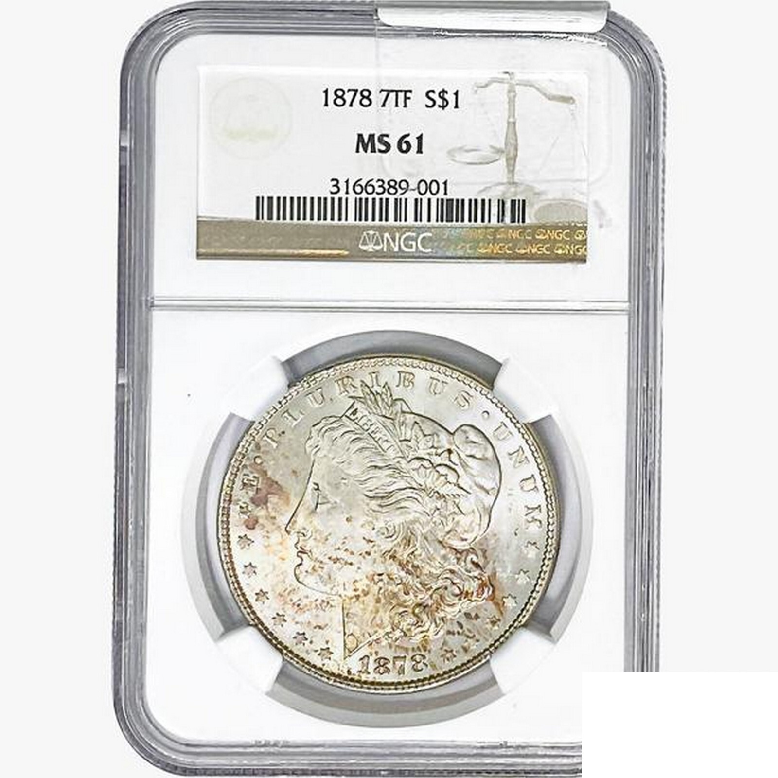 1878 7TF Morgan Silver Dollar Coin NGC MS61 | eBay