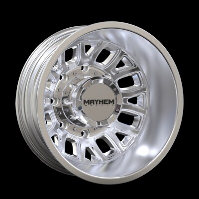 4) 17"X6.5 DODGE RAM 8 LUG NEW W/LUGS DUALLY POLISHED WHEELS FIT UP TO ...