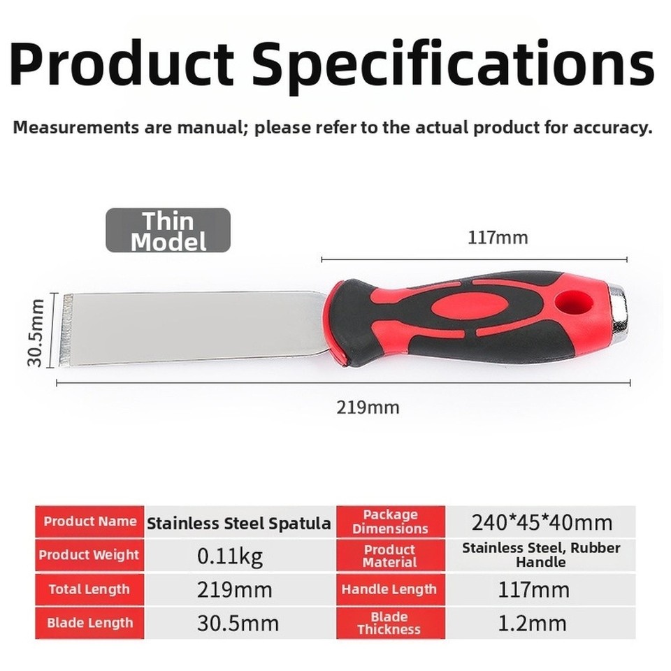 Multi Purpose Stainless Steel Scraper for Wall Putty Cleaning and Gap ...