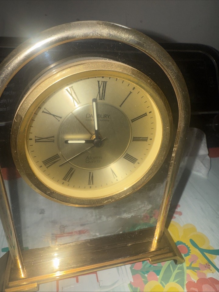 DANBURY CLOCK CO - Quartz - Brass - Glass Desk / Table Clock. DWK108 | eBay
