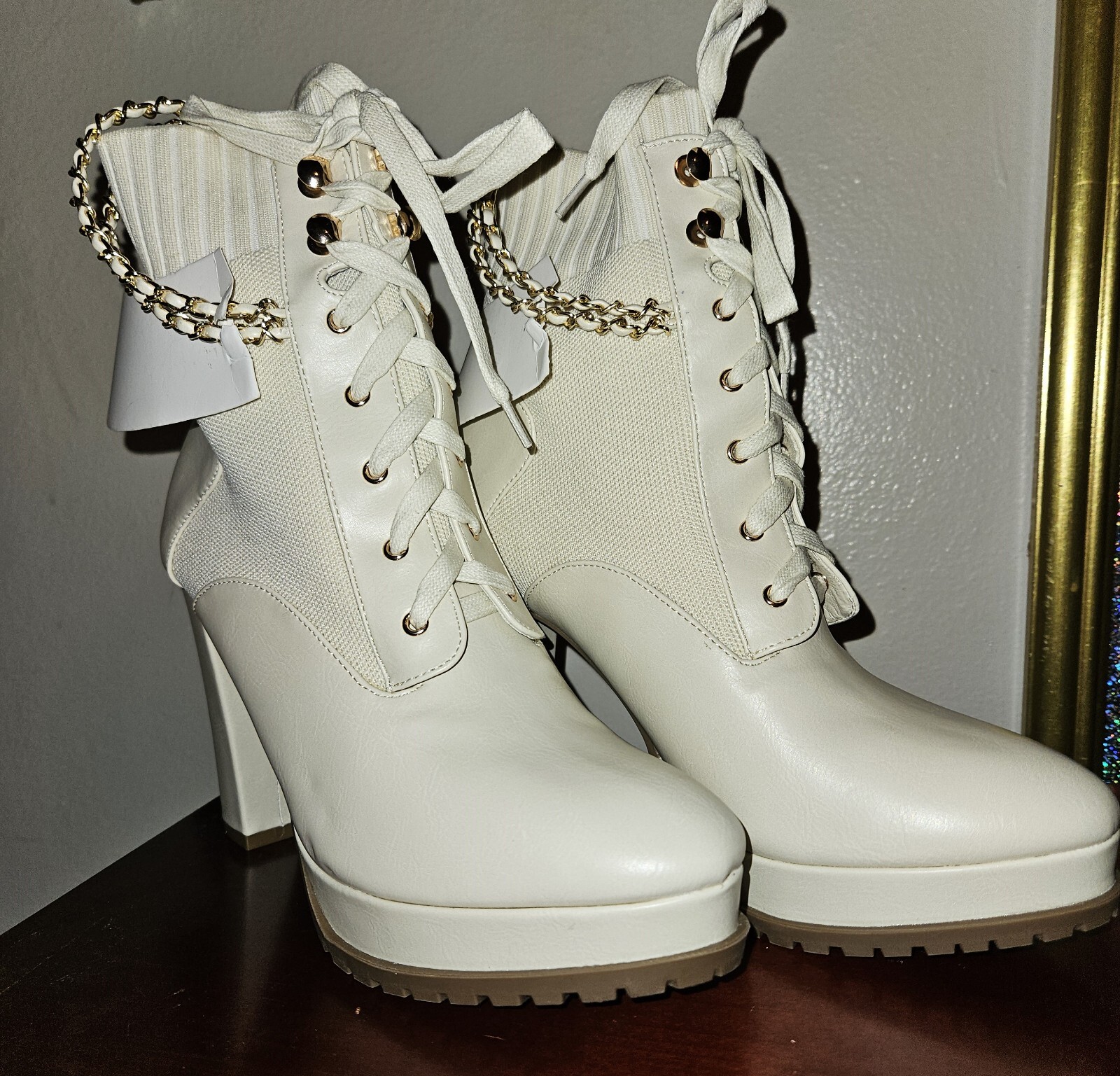 Shoe Dazzle AINGLY, Bone color booties size 11 brand new with box | eBay