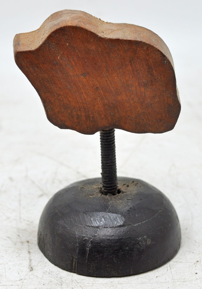 Antique Wooden Textile Printing Block on Stand Original Old Hand Carved ...