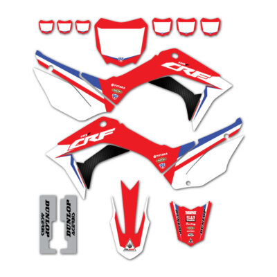 HONDA CRF110 FACTORY TEAM GRAPHICS KIT 2013- 2023 MX 21mil GLOSS ...