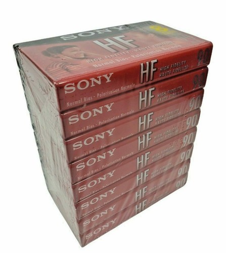 Lot of 8 Sony HF High Fidelity 90 Min Blank Audio Cassette Tapes New ...