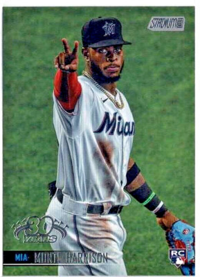 2021 Topps Stadium Club Monte Harrison Marlins 30 Years Design ...