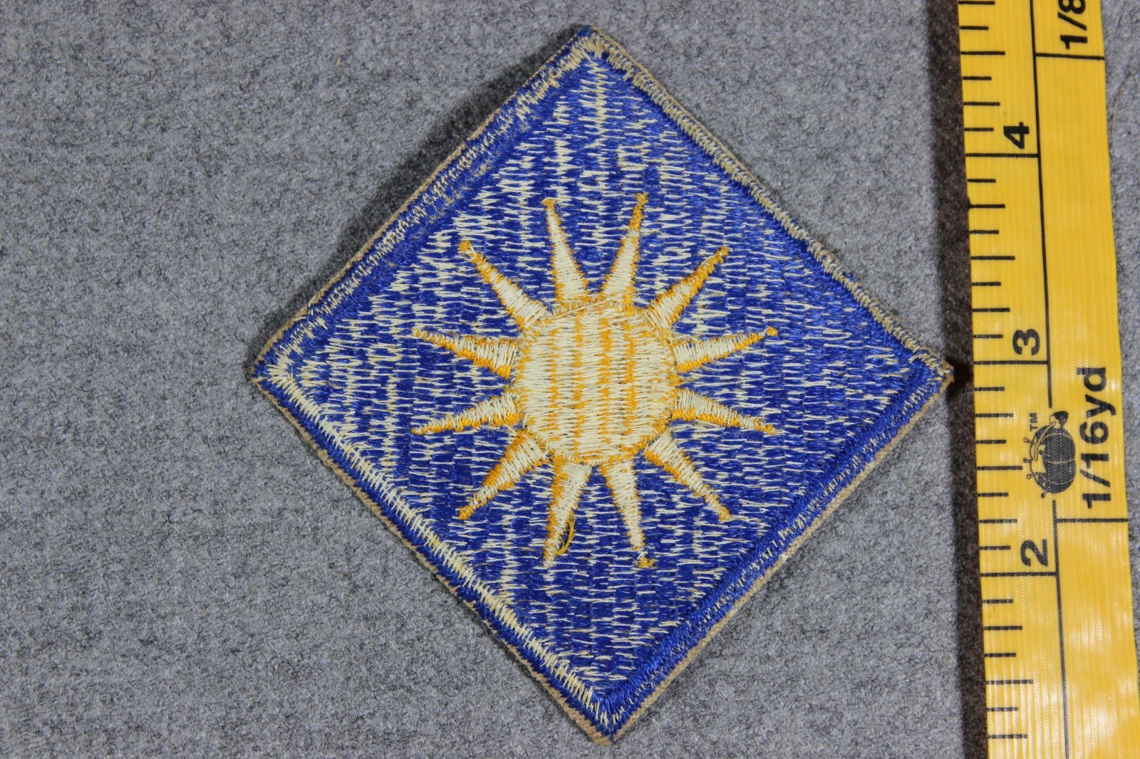 US WW2 Army 40th Infantry Division Sunshine Cut Edge Snowy Back Patch ...