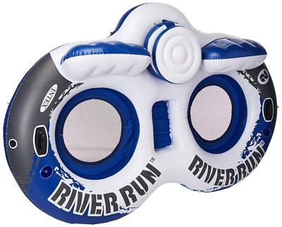 Intex River Run II Float Blue Two person Two 2 cup holder Backrest ...