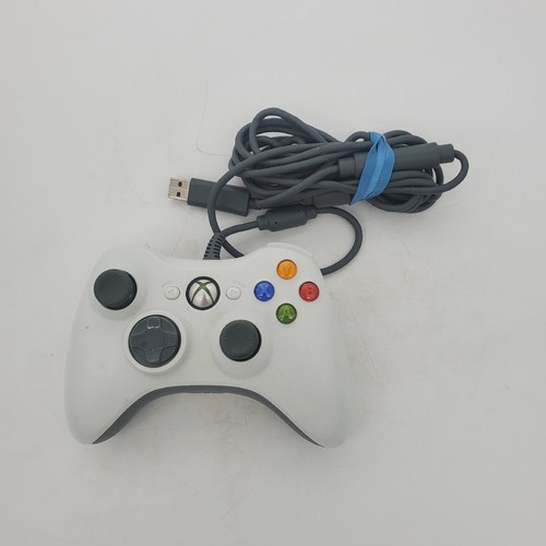 Microsoft Xbox 360 Wired Controller White w/ Breakaway Cable Tested ...