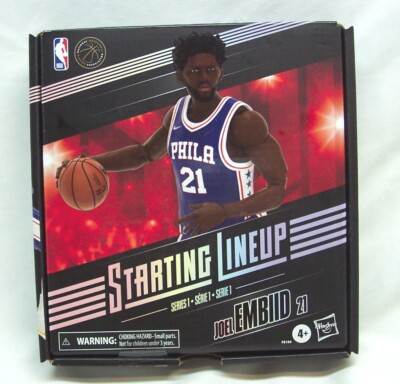 SIXERS JOEL EMBIID 7" Hasbro NBA Starting Lineup PLASTIC ACTION FIGURE ...