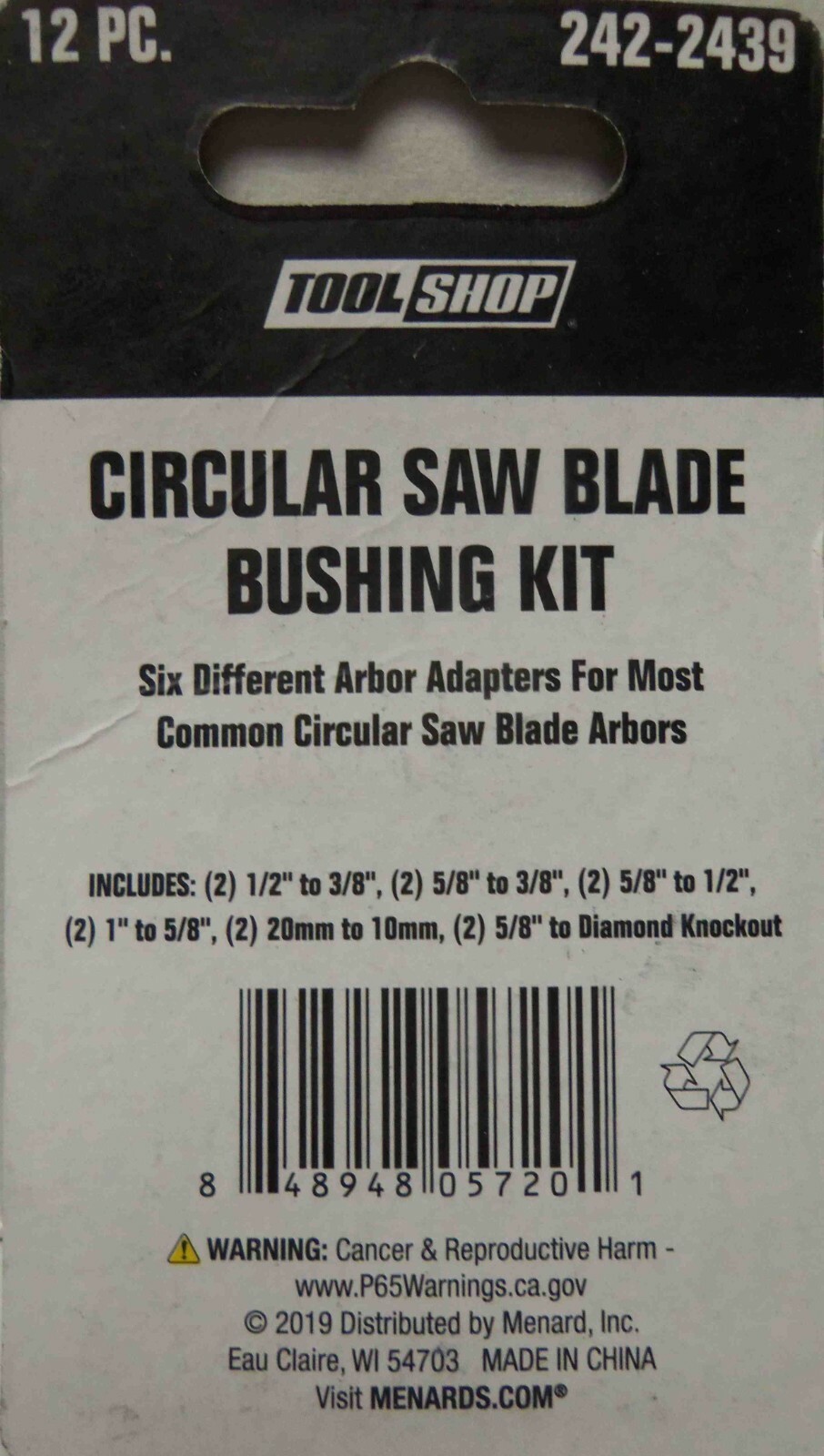 Saw Blade 12 Piece Arbor Bushing Kit | eBay