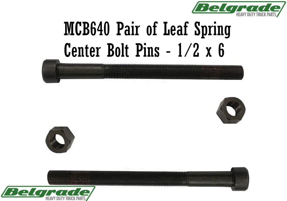 Heavy Duty Universal Rear Leaf Spring Center Bolt Pins 1/2 x 6 | 2 Pack ...