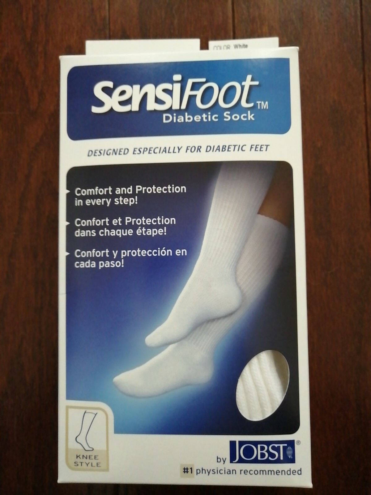 BSN JOBST 1 EA 110833 SensiFoot Knee-High Mild Compression Diabetic ...