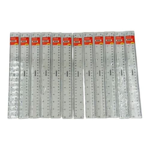 12 Rulers Universal Clear Plastic Ruler 12 in/30 cm *Read* | eBay