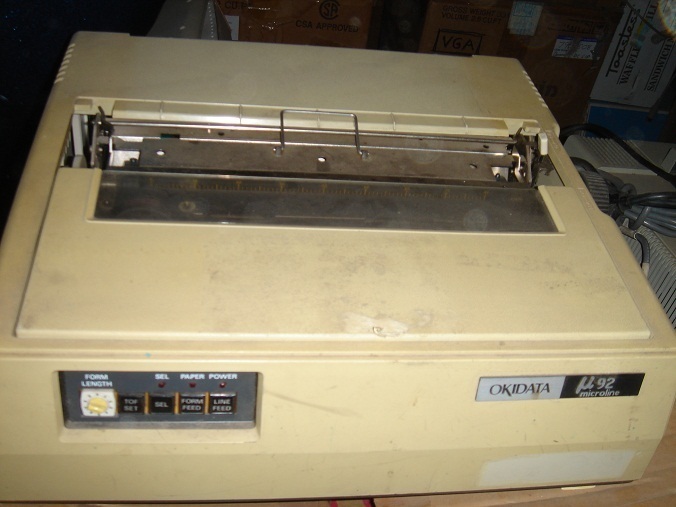 Okidata u92 microline 9pin dot matrix - rare printer - Vintage Hardware ...