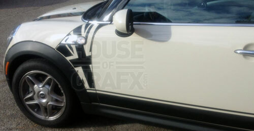 Union Jack A pillar decal decals vinyl graphic fits R50 R52 R53 Mini ...