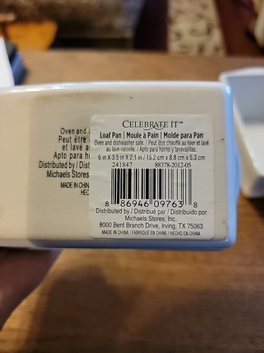 Celebrate It, TWO Ceramic Mini Loaf Pans, 6" by 3.5" by 2.1" White | eBay